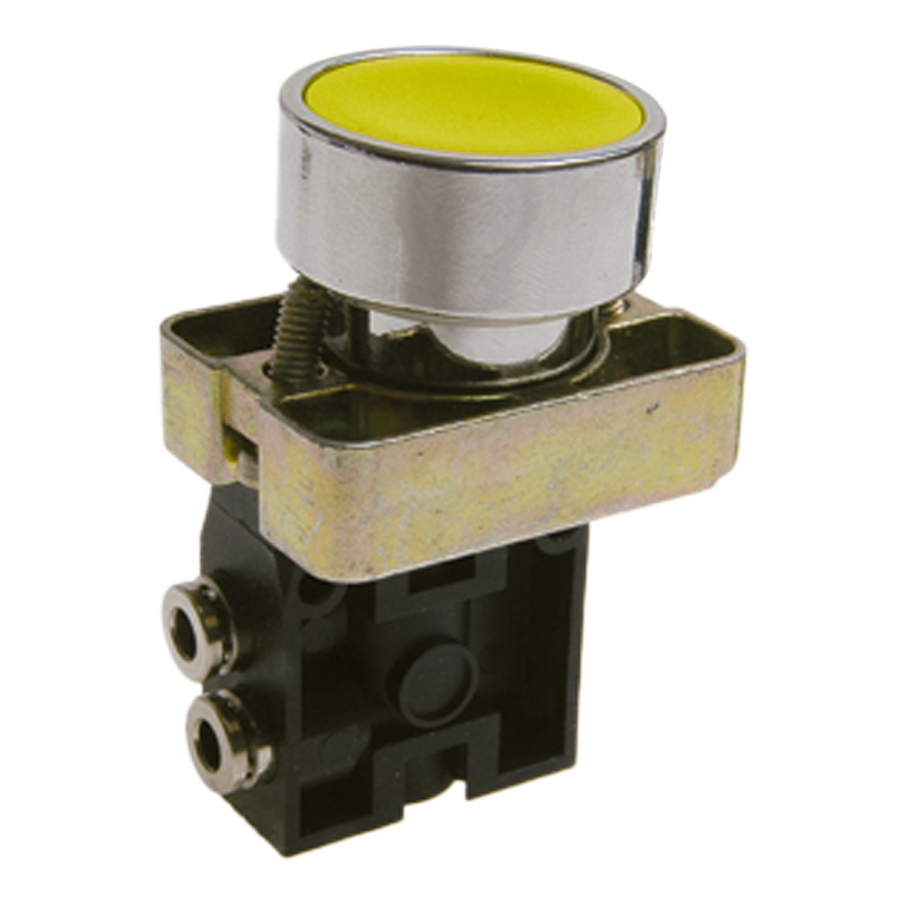 Pneumax 104.22.6.22/4.L.C - 2/2 Yellow Push Button Valve Normally ...