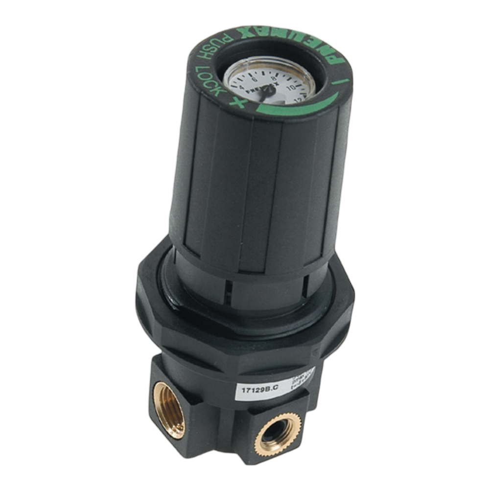 Pneumax 17129A.C Size 1 Panel Mount Regulator With Manometer 1/8 0-8 ...