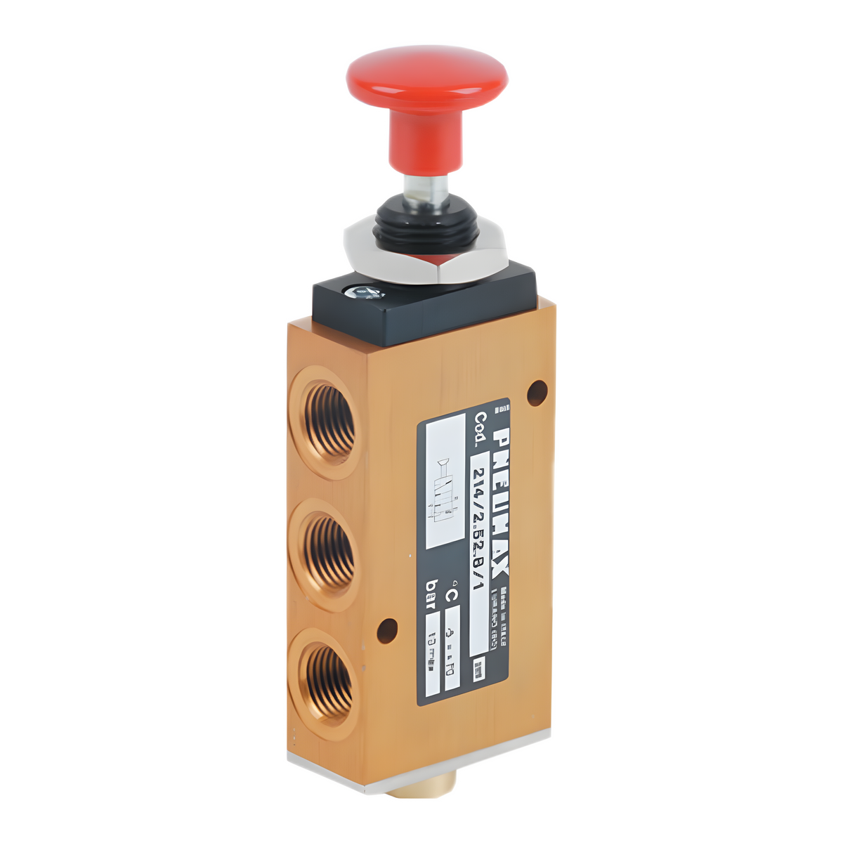 Pneumax 214/2.52.8/1 5/2 Pushbutton Valve — pneumaticsystems
