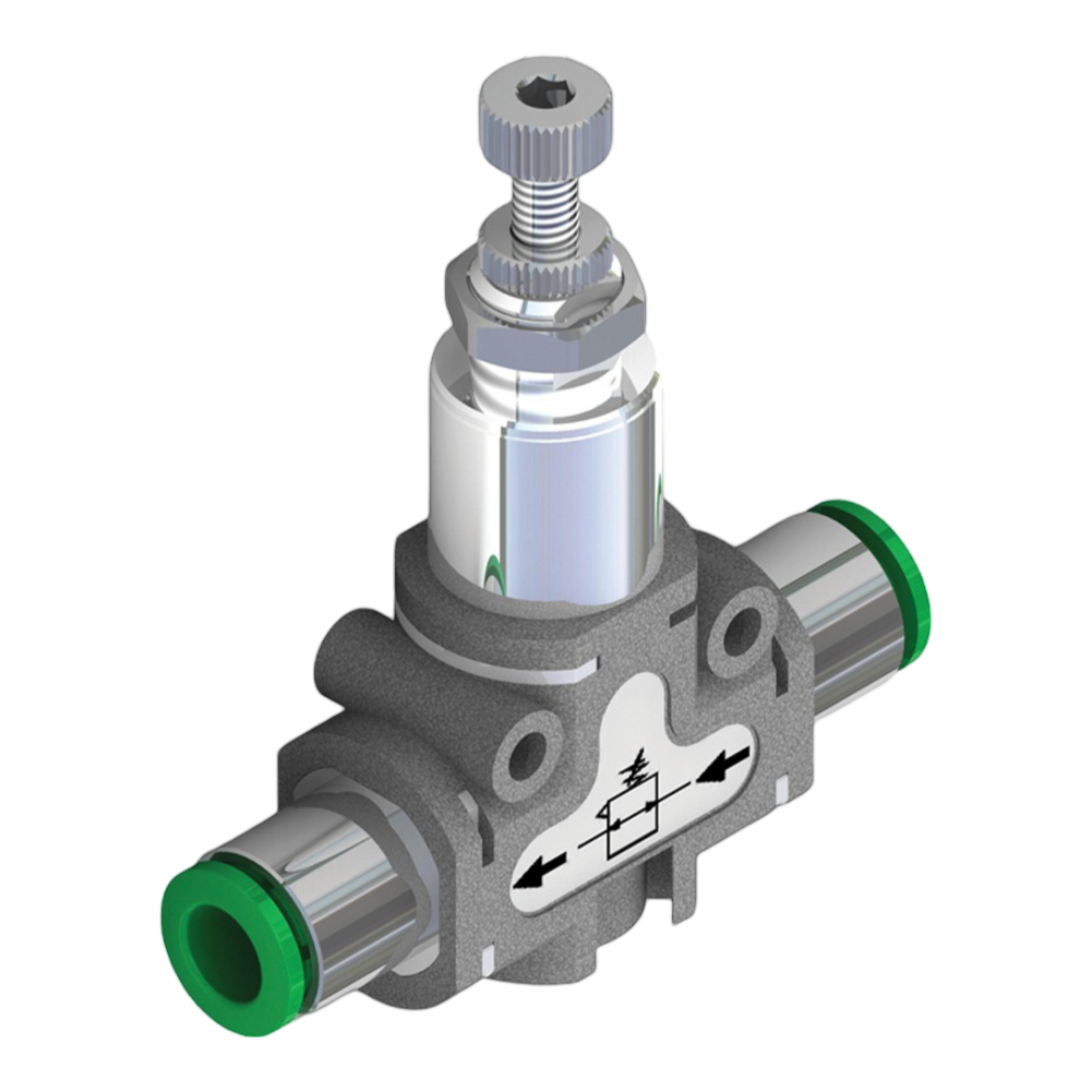 Pneumax 551.128.D6.D6.XX 0-8 Bar Inline Regulator 6mm-6mm ...