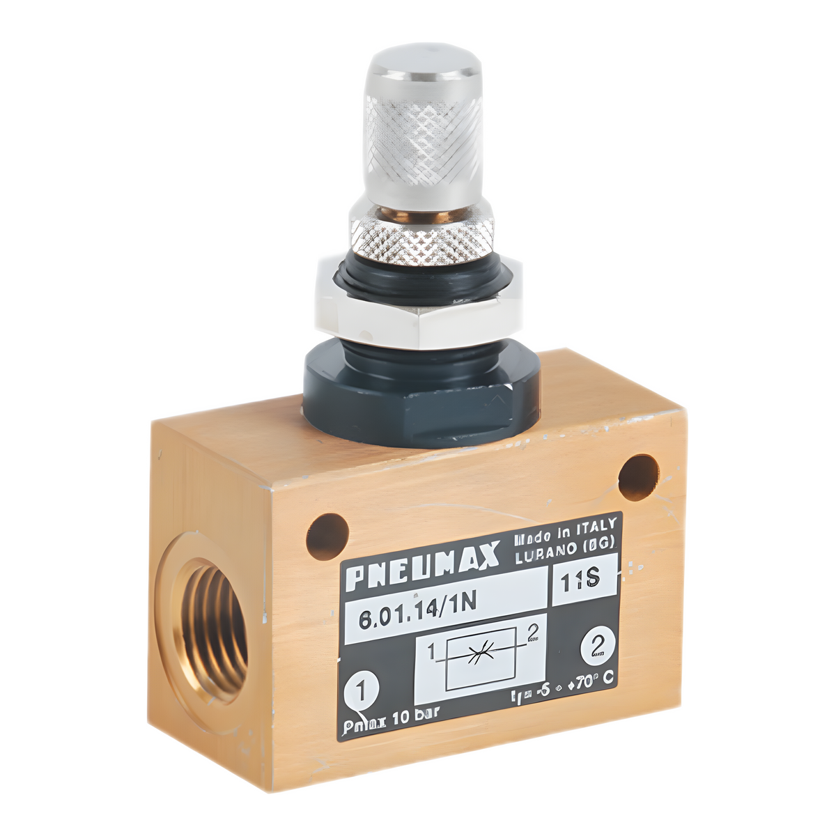 Pneumax 6.01.45.2.1 Mini Banjo Flow Control M5-4mm Unidir Meter Out ...