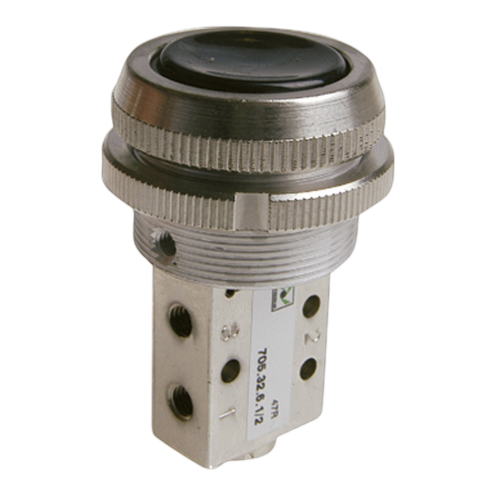 Pneumax SS1432C0801L 1/4 NPT 316 S/S 3/2 Push Button Spring Valve ATEX