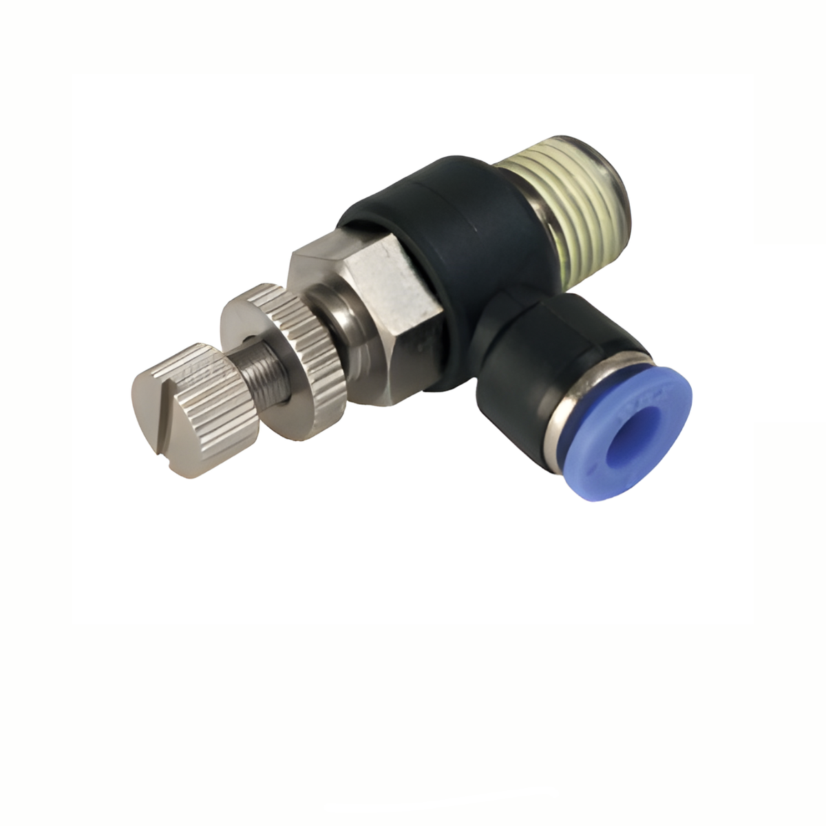 Pneumax NSE04-02-0 - 4mm-1/4" Male Flow Control Fitting Taper (For Cyl