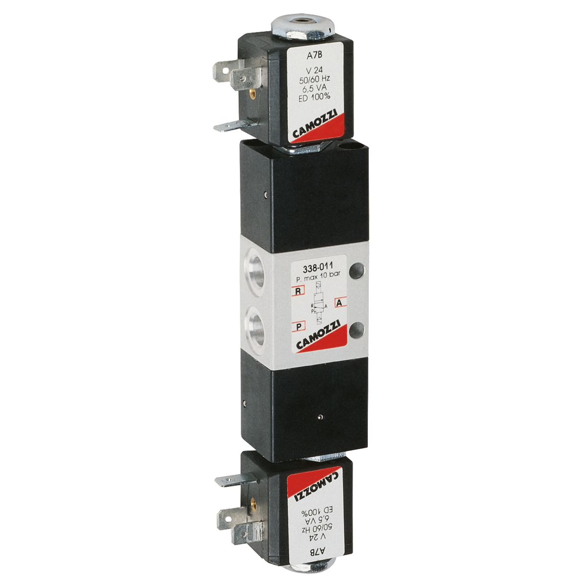 Camozzi 338 011 02 U77 - 1/8 SolenoId Valve 24V Dc 3W | pneumaticsystems