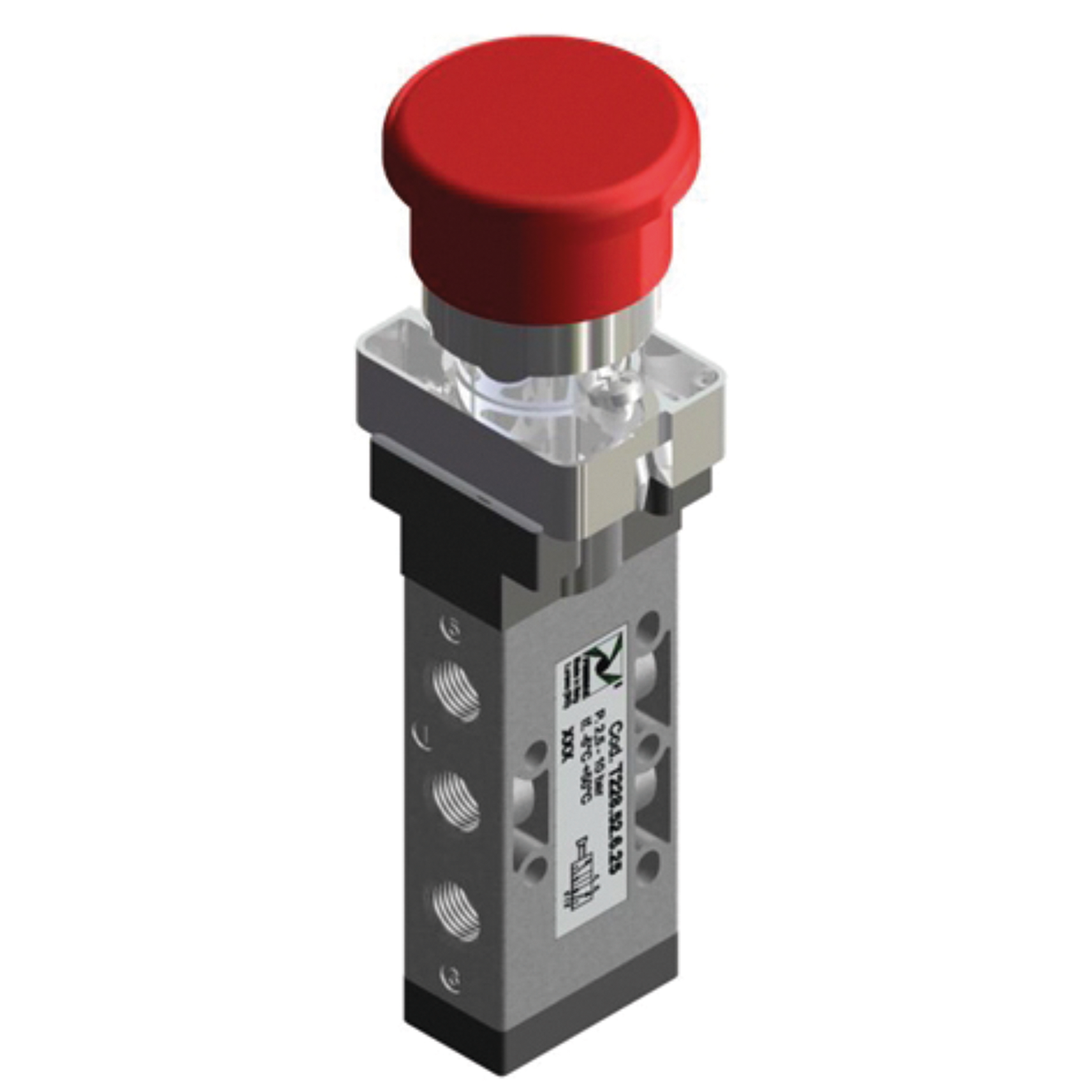 Pneumax T228.52.6.25 - 1/8" BSPP Female Palm Button Valve